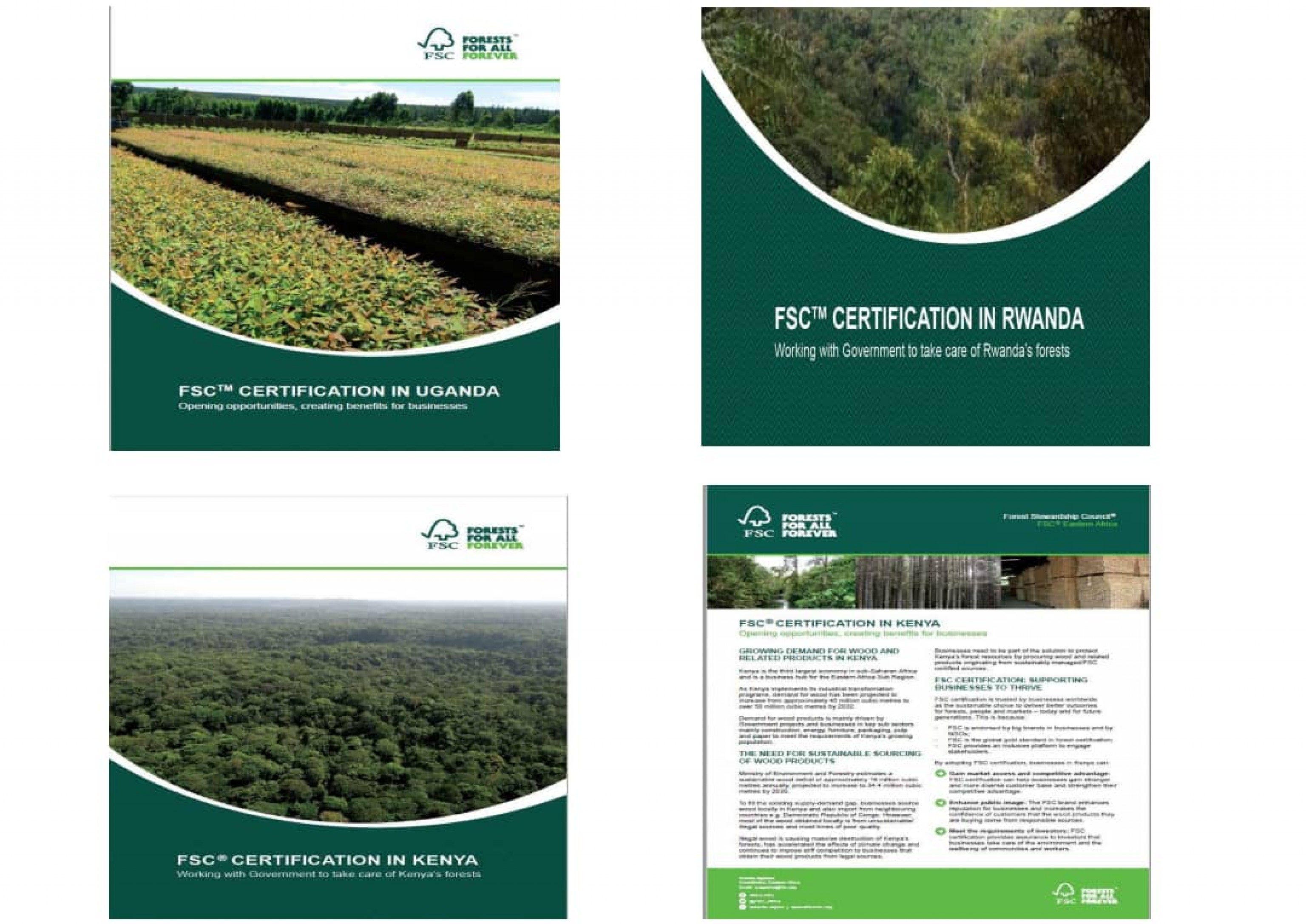 Awareness materials produced by FSC Eastern Africa on FSC certification ...